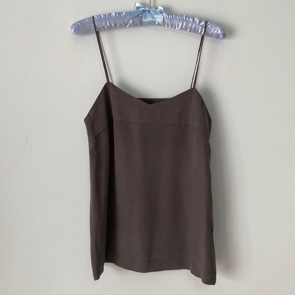 toupy paris | Tops | Toupy Gray Silk Cami | Poshmark